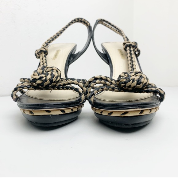 Max Studio | Shoes | Max Studio Platform Heels Braided Leather Straps ...